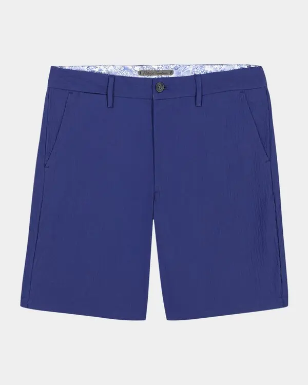 Robert Graham Thresher Classic Seersucker Shorts - Navy