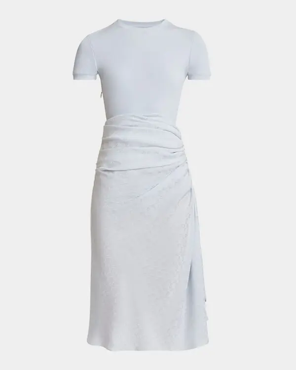 Givenchy Monogram Silk Midi Dress