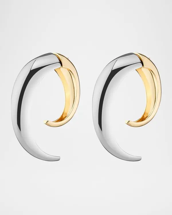 Demarson Kiki Two-tone Convertible Earrings - Gold & Silver