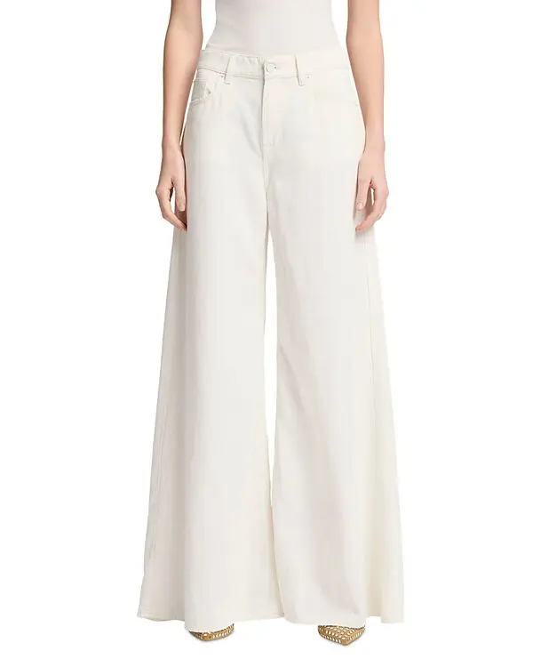 7 For All Mankind Willow High-rise Wide-leg Jeans - Linen Ostuni