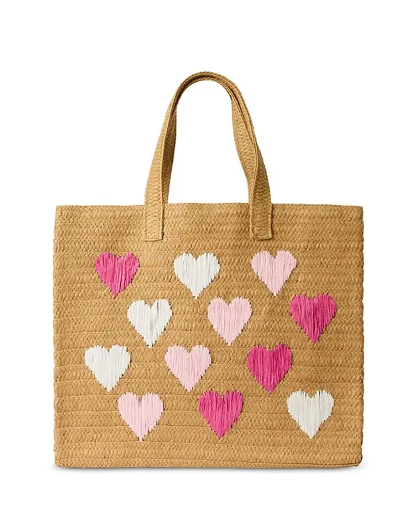 BTB LOS ANGELES Be Mine Tote - Sand Fuchsia/petal