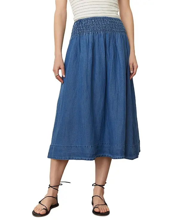 Marine Layer Chambray Midi Skirt