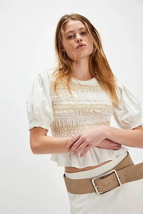 Free People Maxey Knit Top - Ivory
