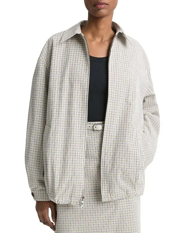 Vince Gardeners Check Jacket - Stone/tan