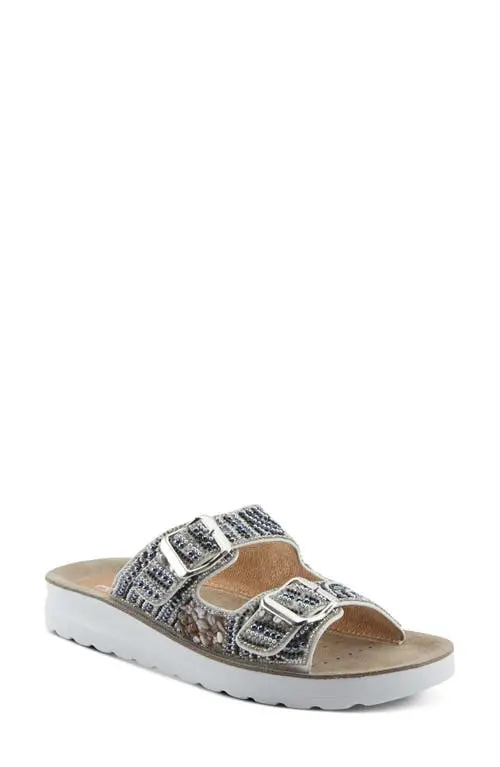 SPRING STEP SHOES Cytheria Slide Sandal - White Multi