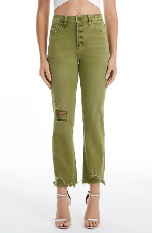 BAYEAS High-rise Straight Leg Jeans - Sphagunm