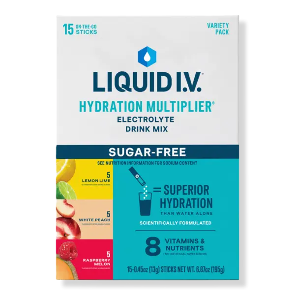 LIQUID I.V. Hydration Multiplier Electrolyte Drink Mix Sugar Free Variety Pack
