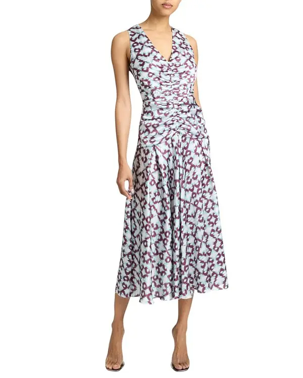 Santorelli Eden Graphic Printed Midi Dress - Ocean Mist