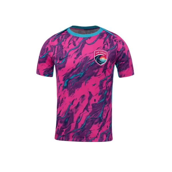 Nike San Diego Wave Fc 2025 Nwsl Short-sleeve Pre-match Top