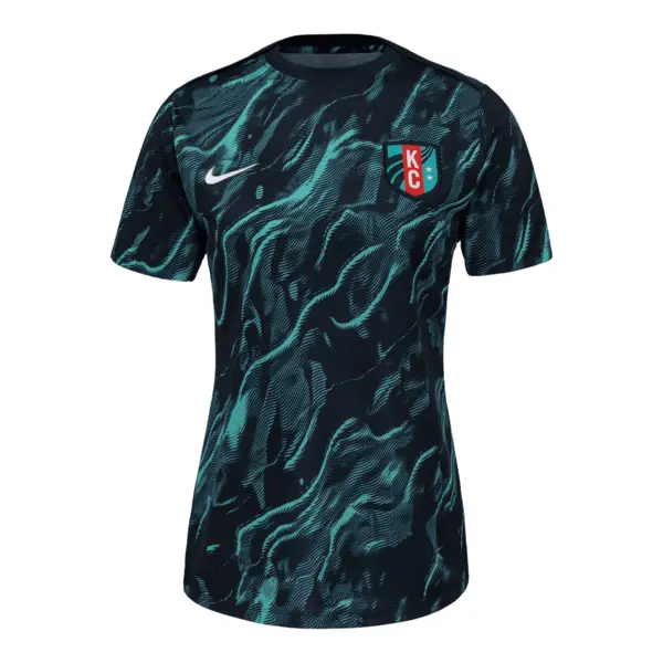 Nike Kc Current 2025 Nwsl Pre-match Top - Blue