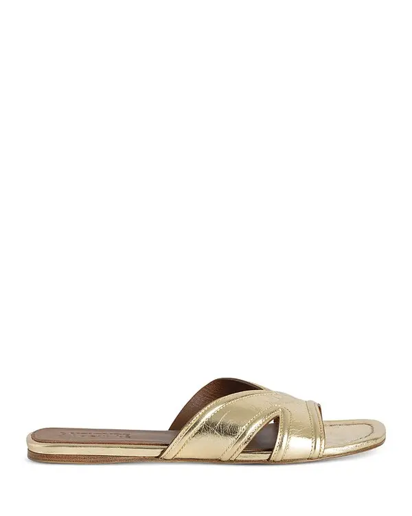 Zadig&Voltaire Azora Slide Sandals - Gold