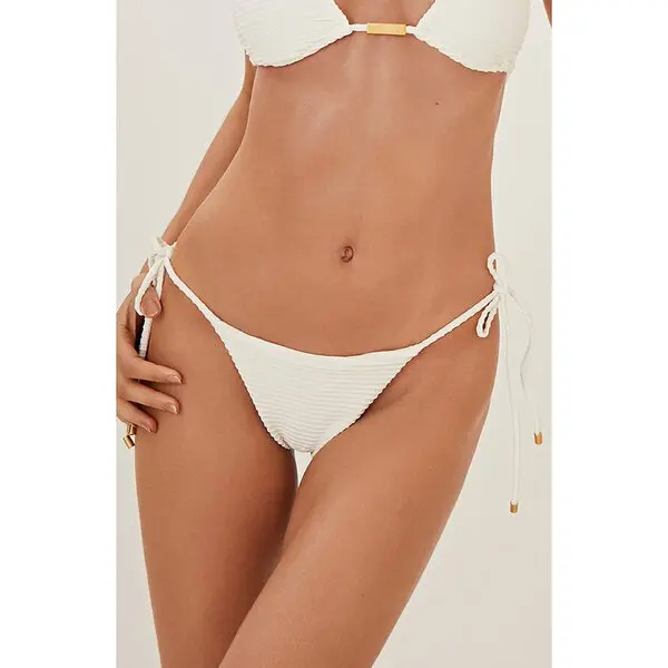 VIX PAULA HERMANNY Side Tie Bikini Bottom - Off White