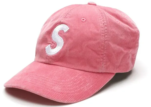 Supreme Fine Wale Corduroy S Logo 6-panel Cap - Pink