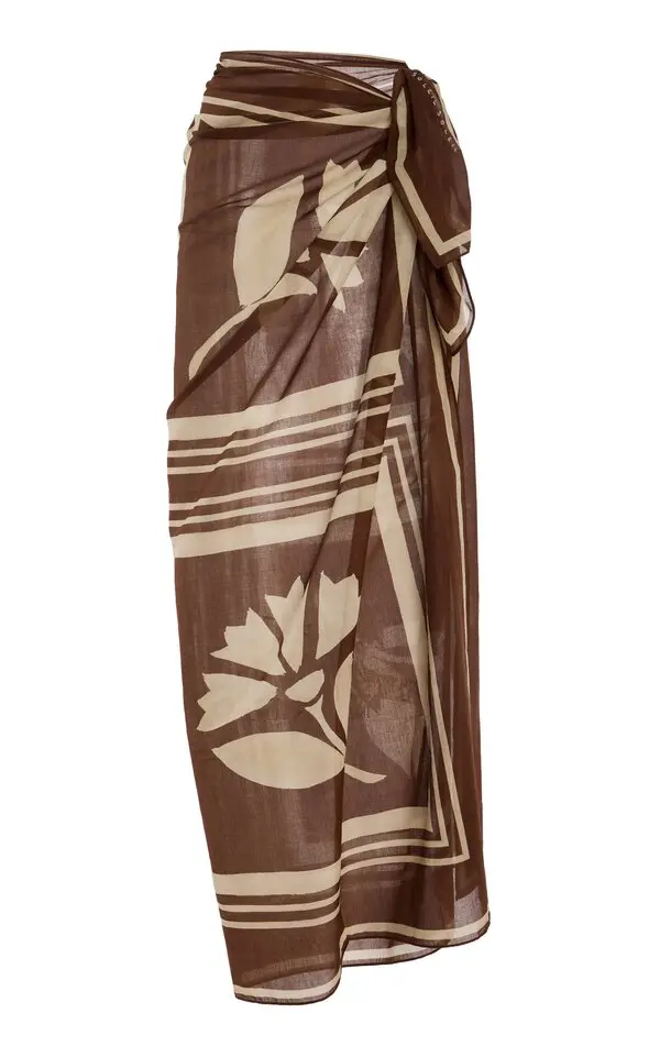 SOLEIL SOLEIL Square Pareo - Brown