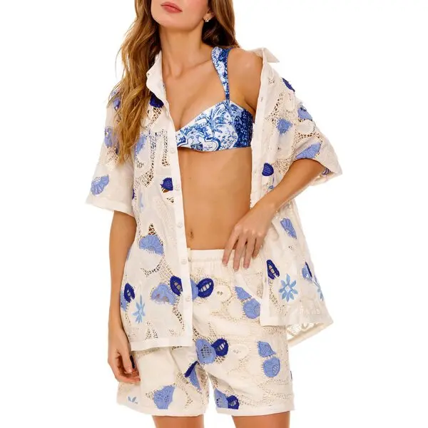 Agua Bendita Jared Tales Knit Button-up Shirt