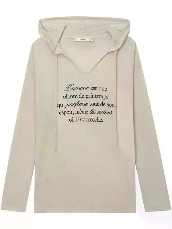 B+AB Slogan-print Hoodie - Neutrals