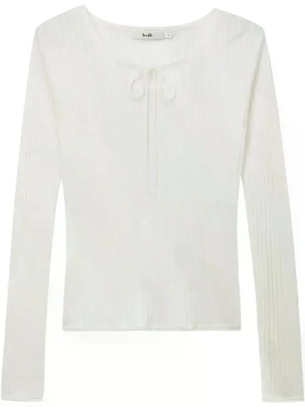 B+AB Ribbed-knit Top - White