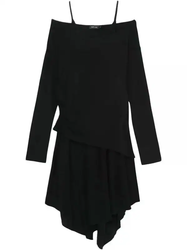 Buy TOUT A COUP Asymmetric Layered Dress - Black At 54% Off | Editorialist