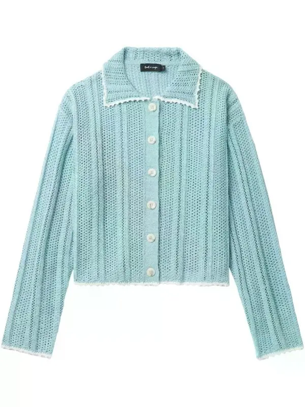 TOUT A COUP Pointelle-knit Cardigan