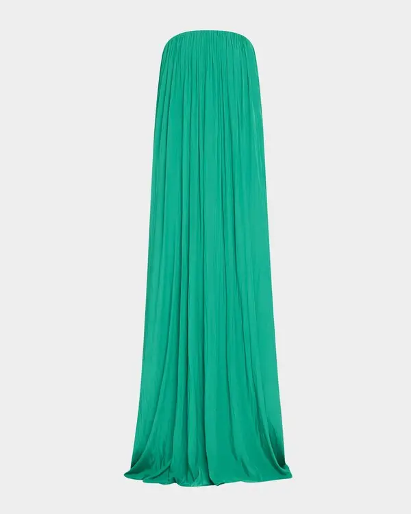 A.L.C. Wynn Strapless Ruched Gown - Serpent