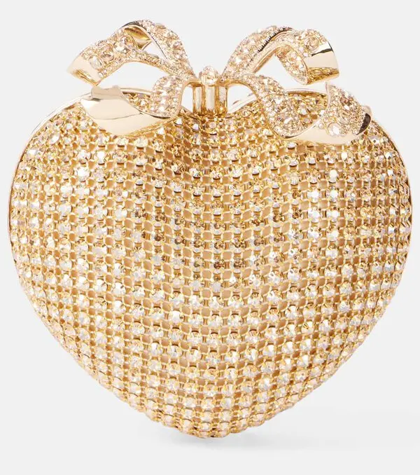 SELF-PORTRAIT Crystal Heart Clutch