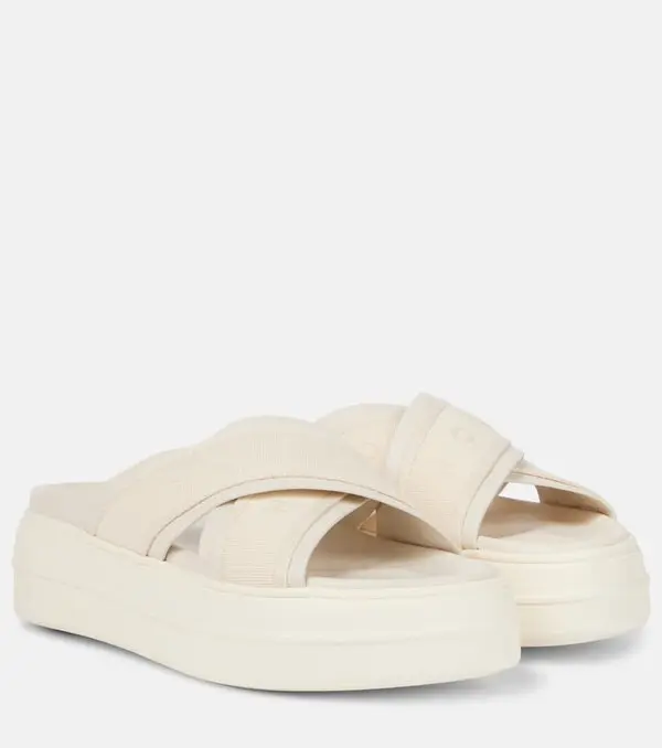 Hogan Skyscraper Leather-trimmed Platform Sandals