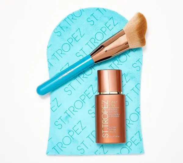St. Tropez Self-tanning Express Face Sunlit Skin + Brush