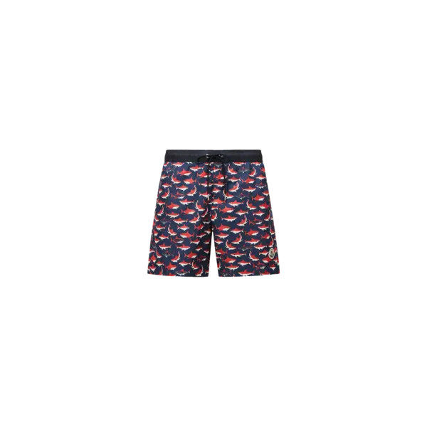 Moncler Shark Print Swim Shorts - Multicolor