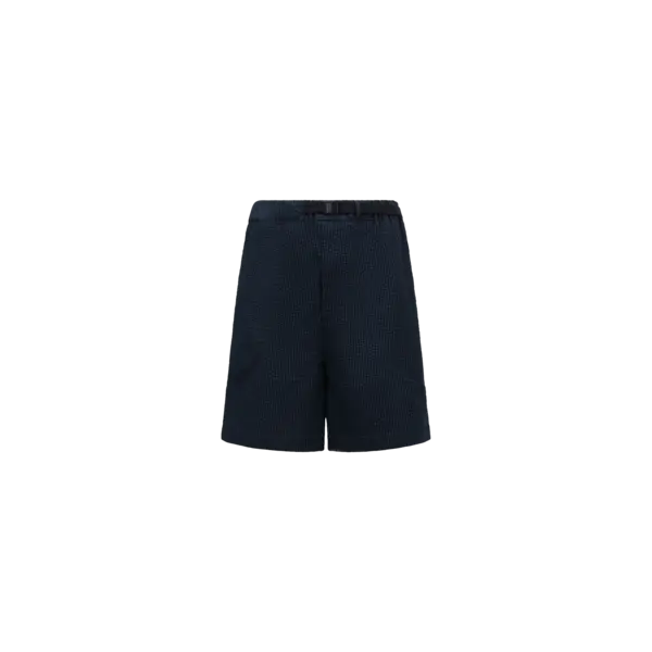Moncler Belted Seersucker Shorts