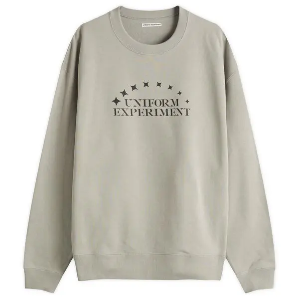 UNIFORM EXPERIMENT Stencil Logo Sweatshirt - Light Gray