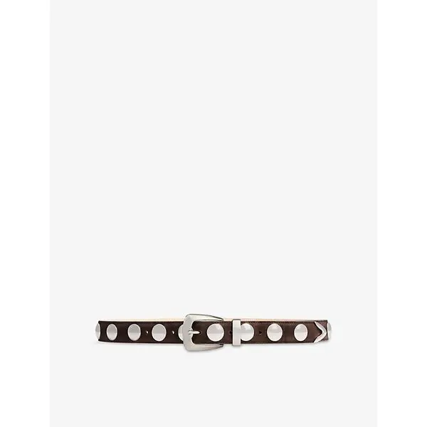 Khaite Benny Studded Suede Belt