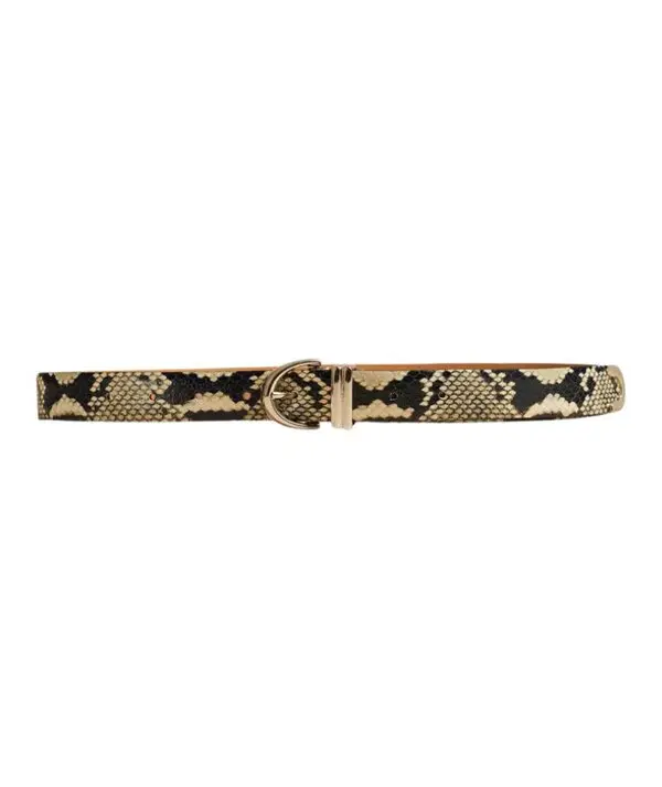 Khaite Bambi Python-embossed Leather Belt - Natural