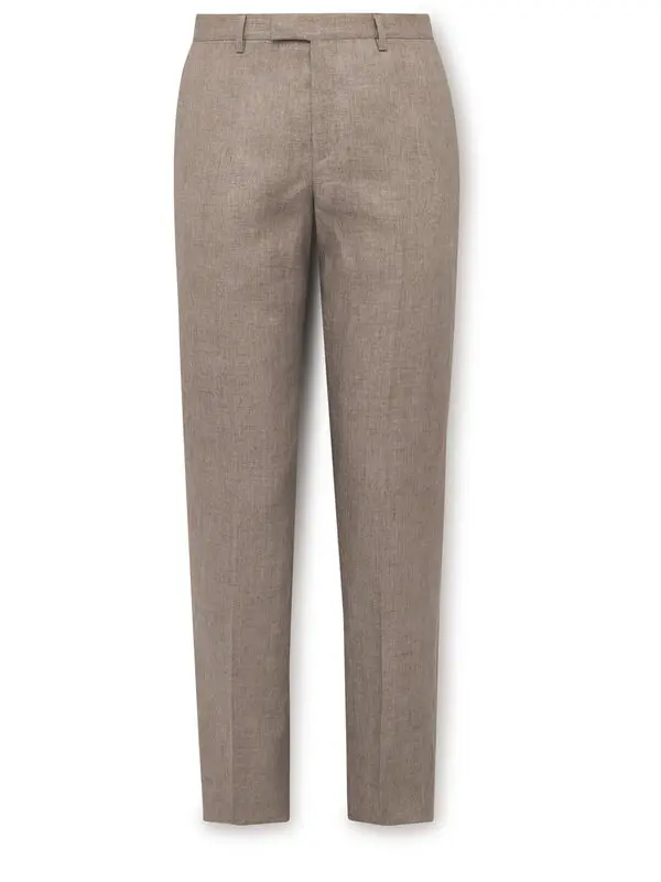 Paul Smith Slim-fit Tapered Linen Trousers