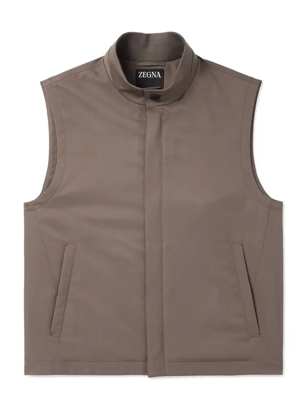 Zegna Slim-fit Shell Gilet - Brown