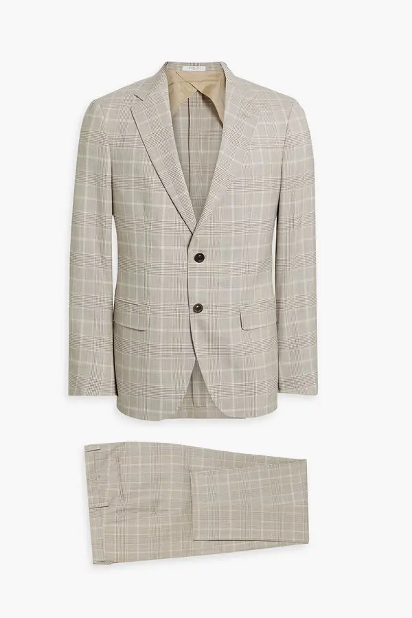 Boglioli Prince Of Wales Checked Wooltweed Suit