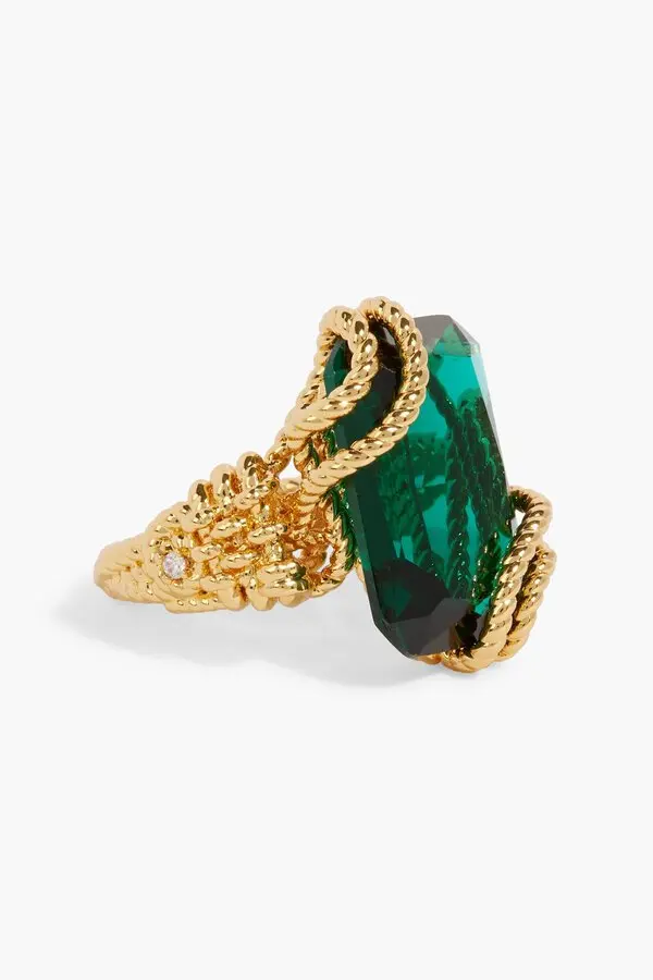 Zimmermann Tone Crystal Ring - Gold