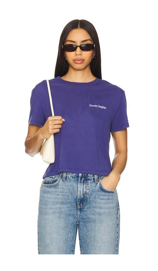 FAVORITE DAUGHTER Cropped Collegiate Tee