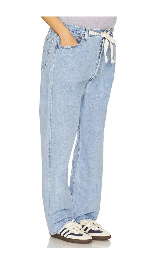ALIGRACE Drawstring Maternity Jeans - Light