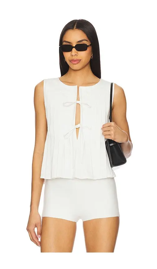 ELODIE THE LABEL Kali Linen Top - White
