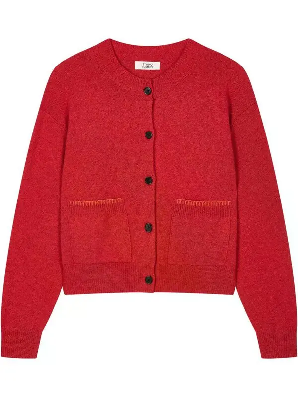 STUDIO TOMBOY Round-neck Cardigan - Red
