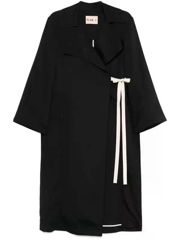 Plan C Satin Trench Coat