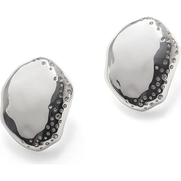 WeWoreWhat Hammered Crystal Stud Earrings
