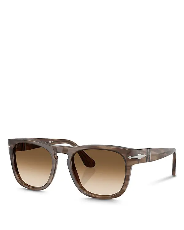 Persol Elio Square Sunglasses - Striped Brown