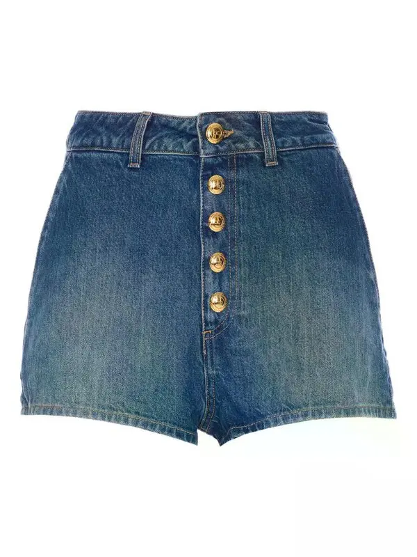 Elisabetta Franchi High-waisted Denim Shorts - Blue