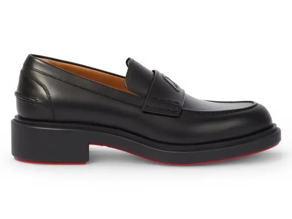 CHRISTIAN LOUBOUTIN Urbino Moc Flat Loafers - Black