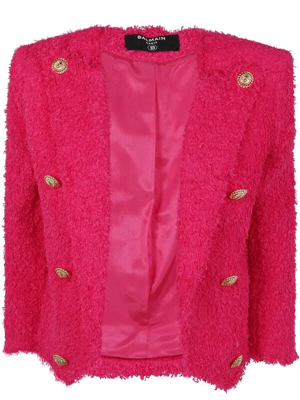 Balmain 8 Button Tweed Spencer Jacket