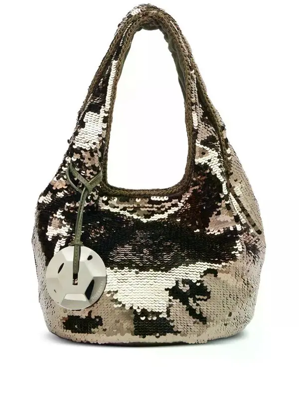 JW Anderson Mini Sequinned Tote Bag - Silver