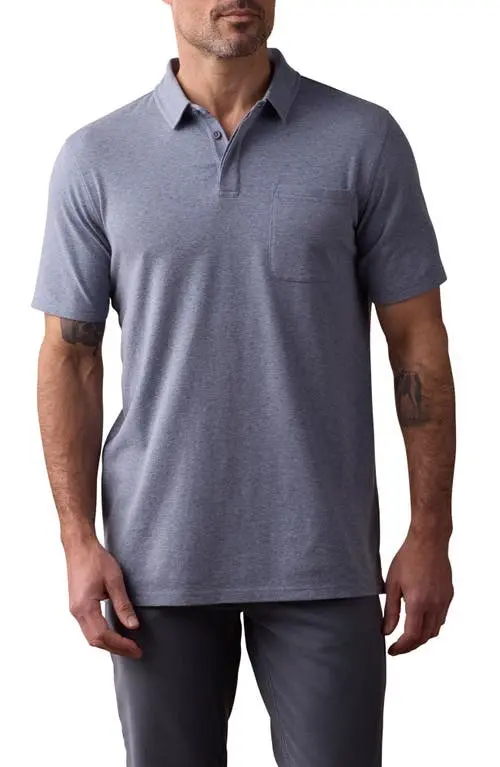 THE NORMAL BRAND Active Puremeso Everyday Pocket Polo - Lake Blue