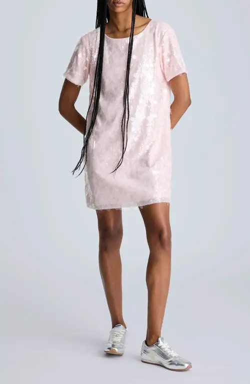 KENNETH COLE Sequin & Paillette Mini T-shirt Dress