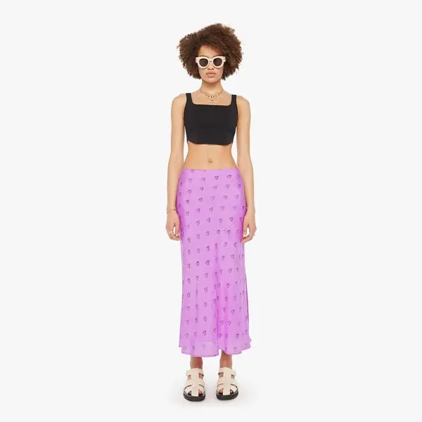 Alix Of Bohemia Lyra Silk Heart Skirt - Fuchsia